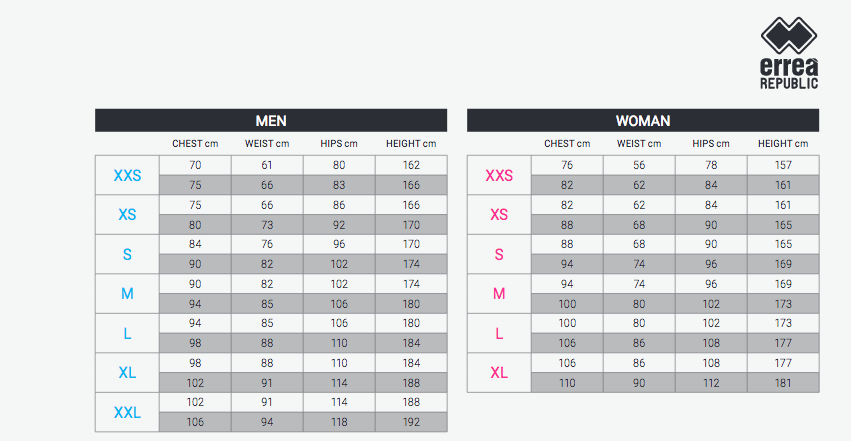 Size Guides - Football Stuff